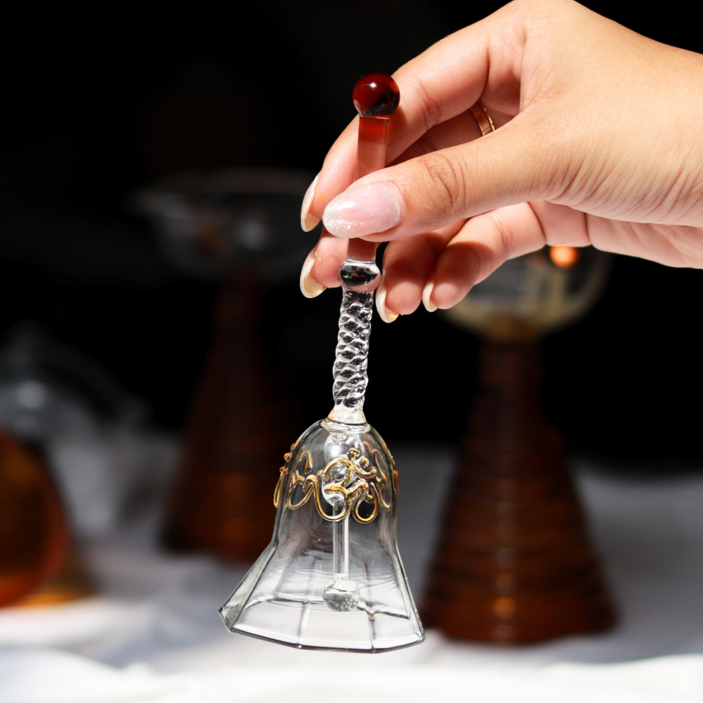 Chime into Elegance with Our Glass Pooja Bell - Muun Home