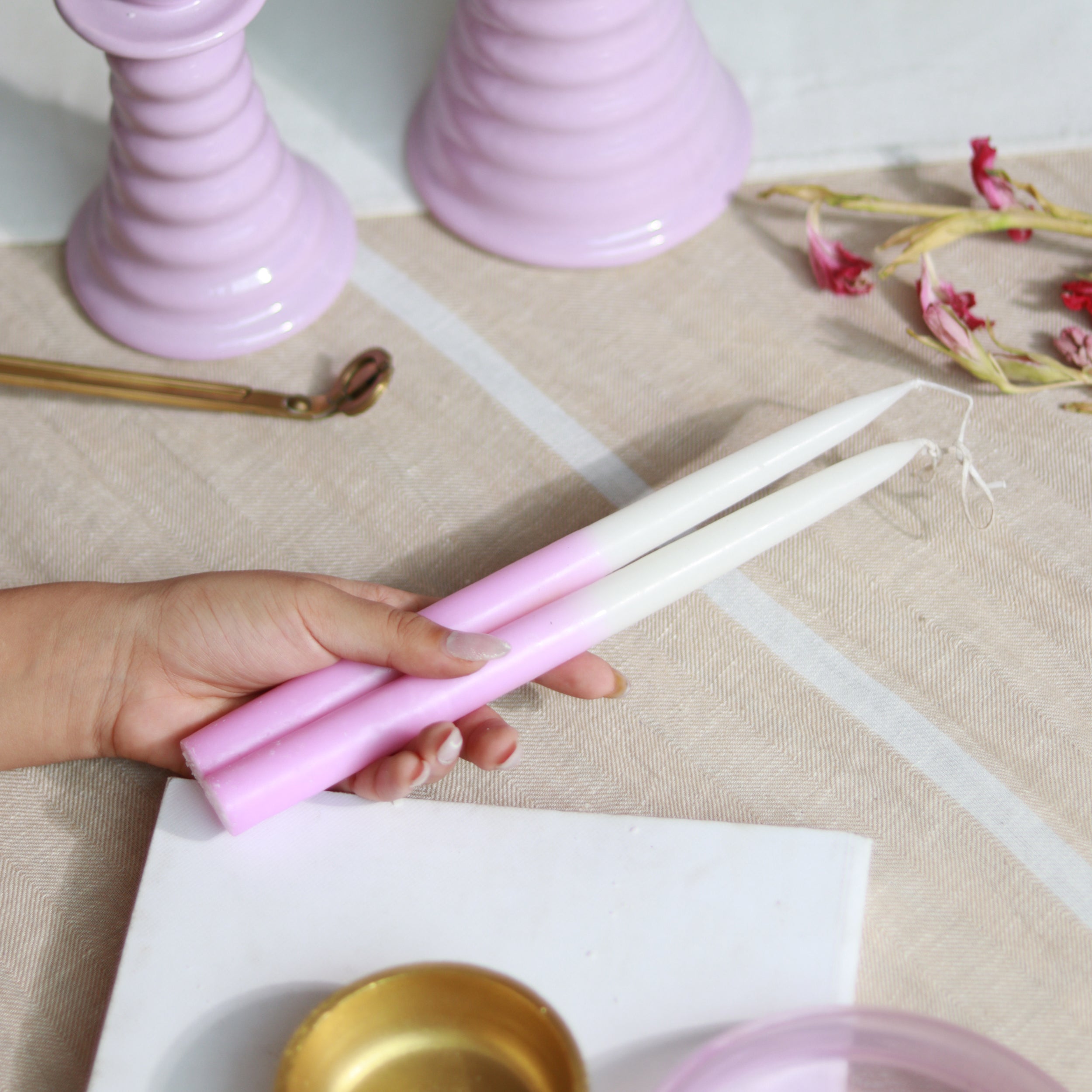 Ombré Hand-dipped Tapered Candles – Muun Home
