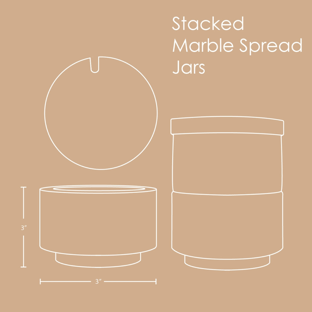 Stacked Marble Spread Jars – Muun Home